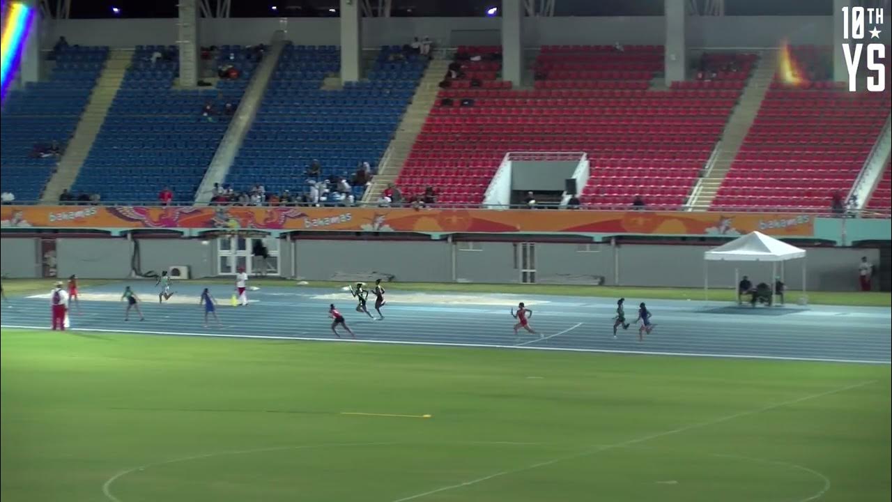 Bahamas U17 4X100 Girls Finals Carifta Trials and National High School Championships - YouTube