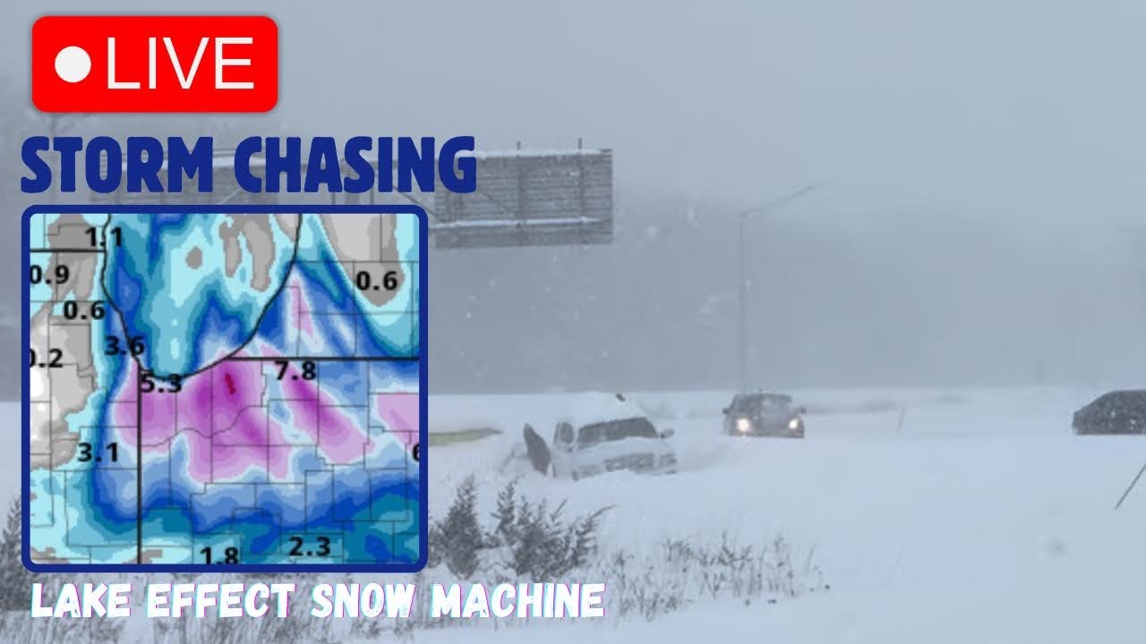 LIVE STORM CHASER: CHICAGO LAKE EFFECT SNOW MADNESS (THUNDERSNOW LIKELY ...
