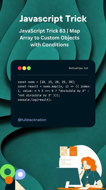 JavaScript Trick 63 | Map Array to Custom Objects with Conditions | #shorts #viral #tricksTrick ...