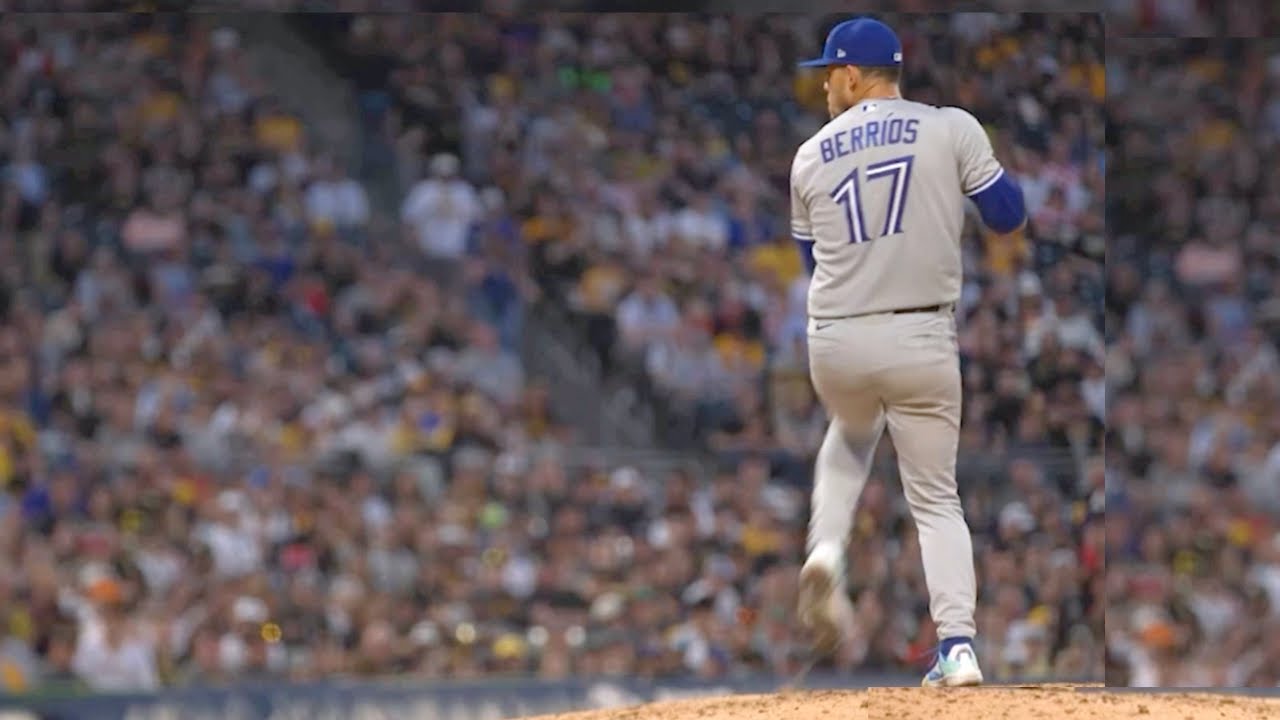 José Berríos Slow Motion Pitching Mechanics Baseball Throwing Motion ...