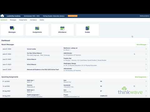 Student Tab Walkthrough ThinkWave 3.0 - YouTube