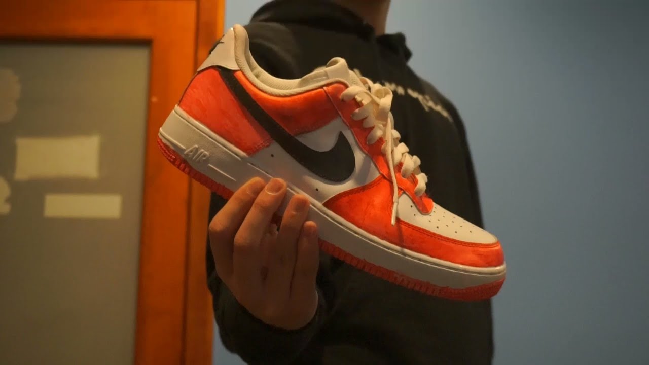 Custom NIKE AIR FORCE 1 "Chicago" - YouTube