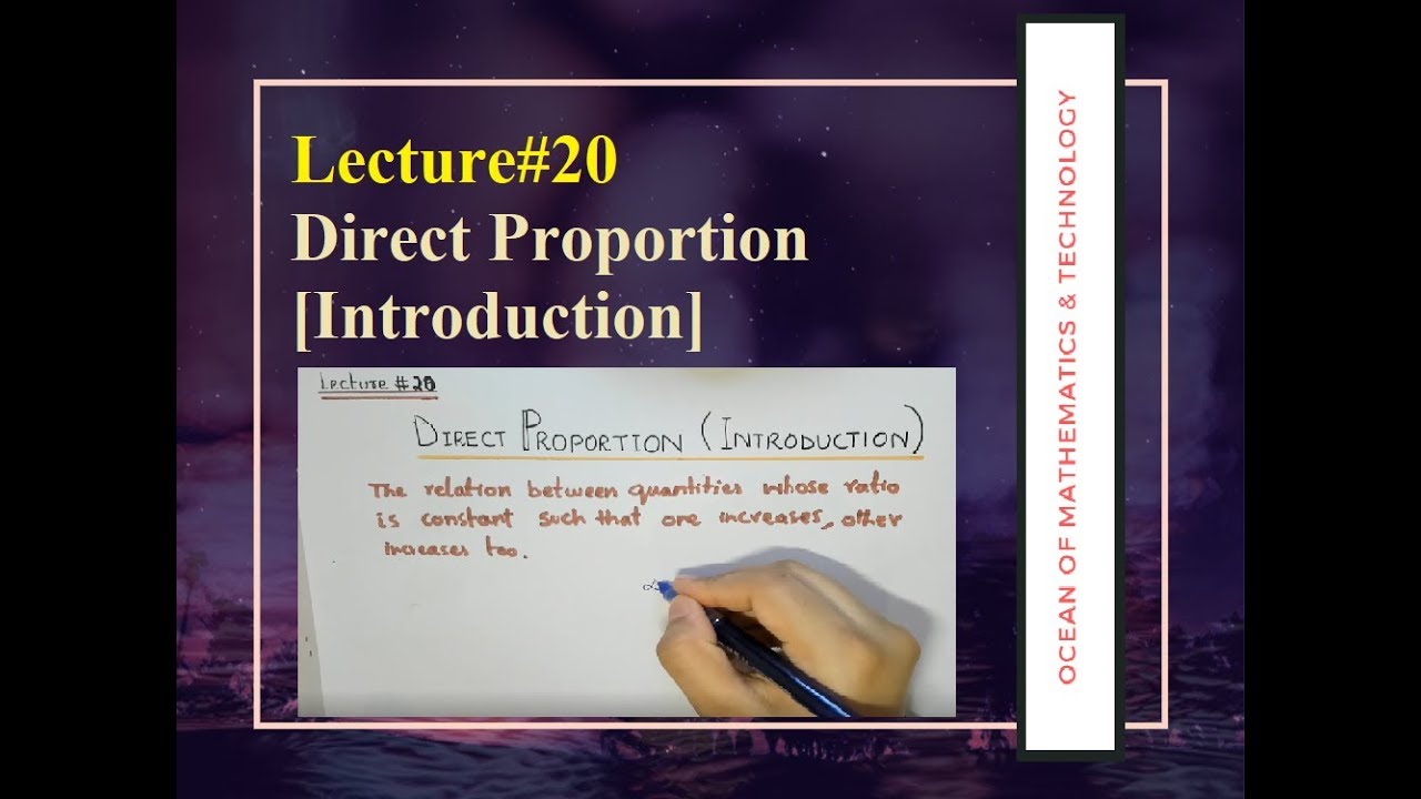 Direct Proportion 3.1 || Introduction || Direct Proportion with ...