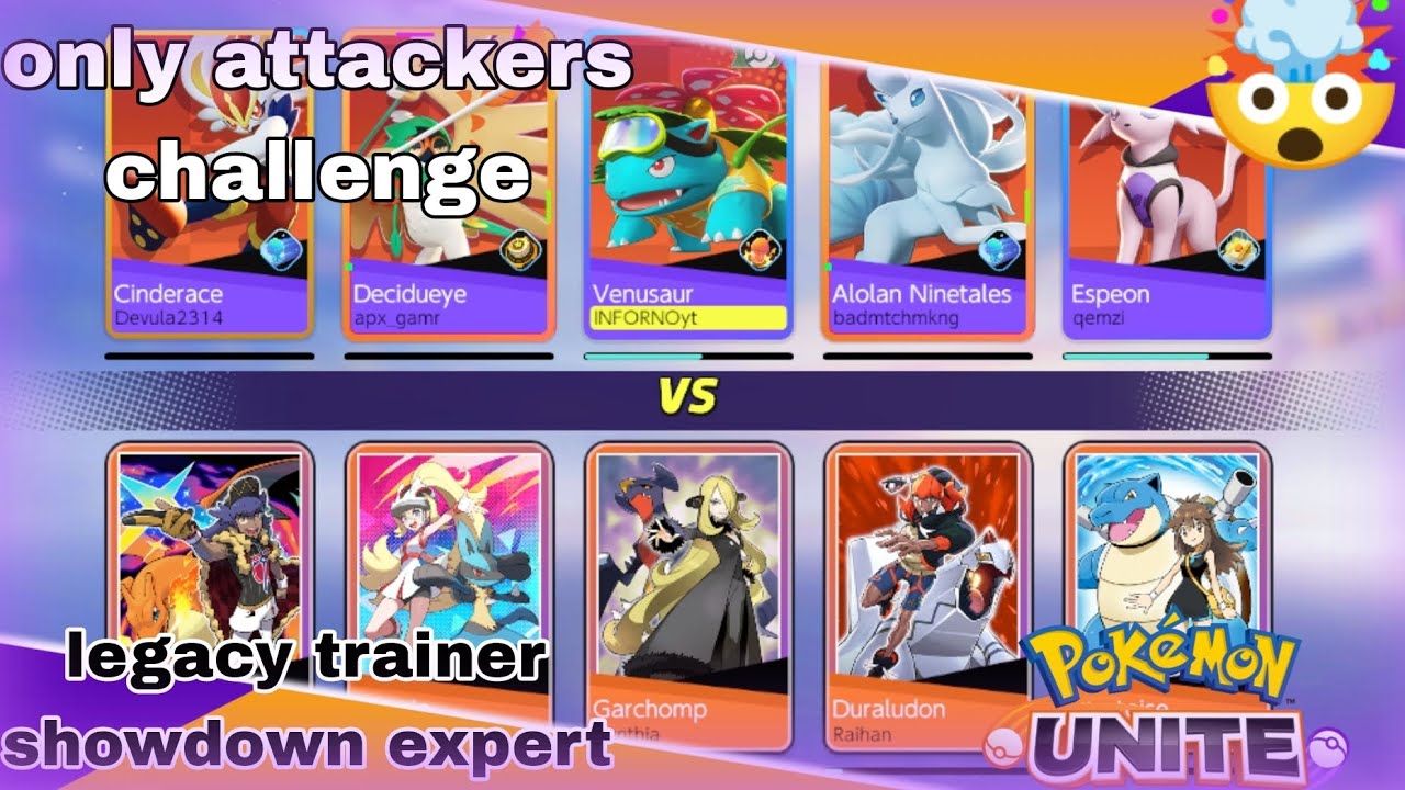 only attackers 🤯🔥| challenge in legacy trainer 🤪 showdown expert match ...