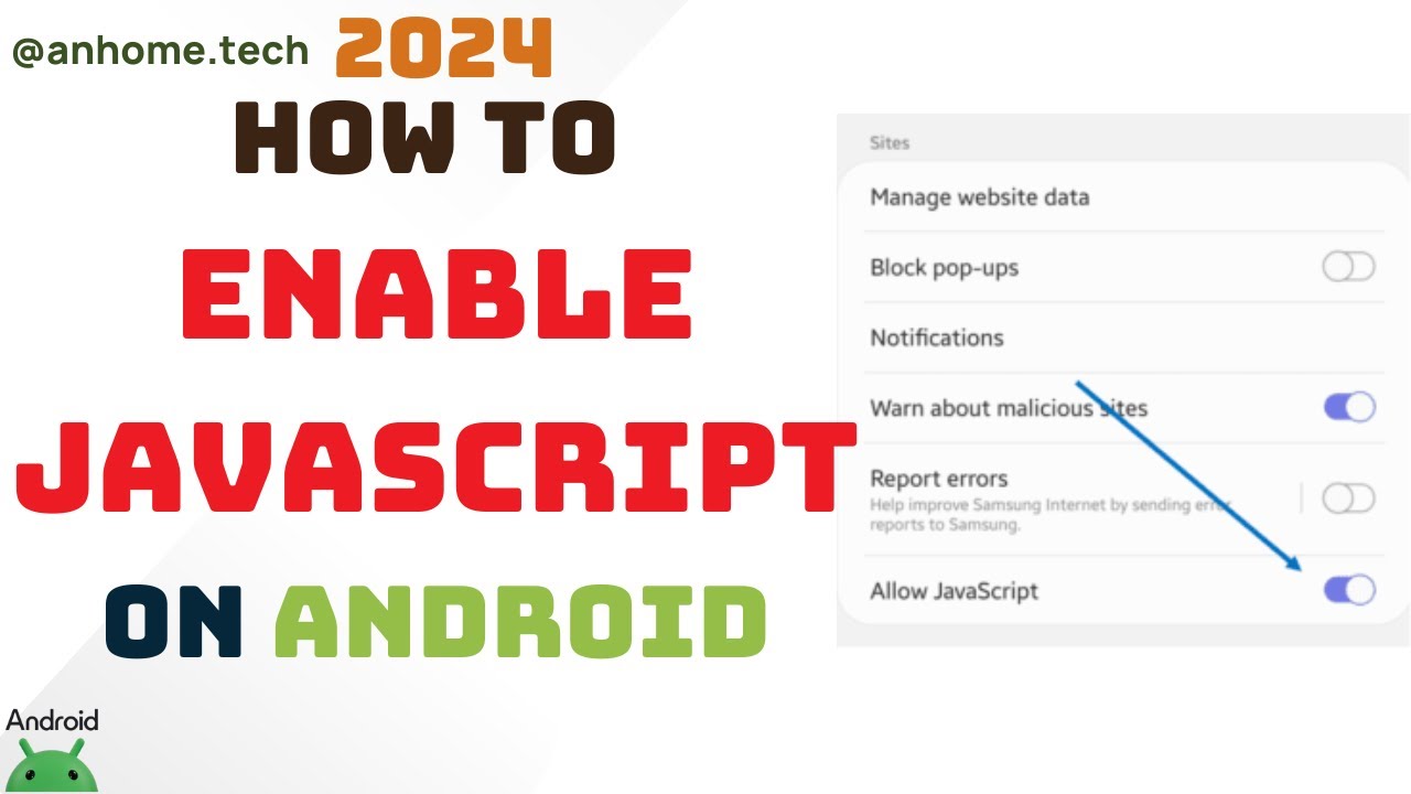 Enabling JavaScript - Activating JavaScript in Android Browsers - YouTube