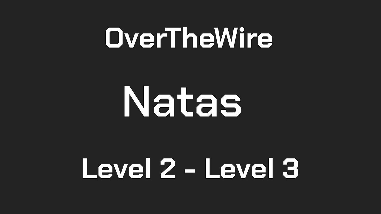 OverTheWire Natas Level 2 - Level 3 - YouTube