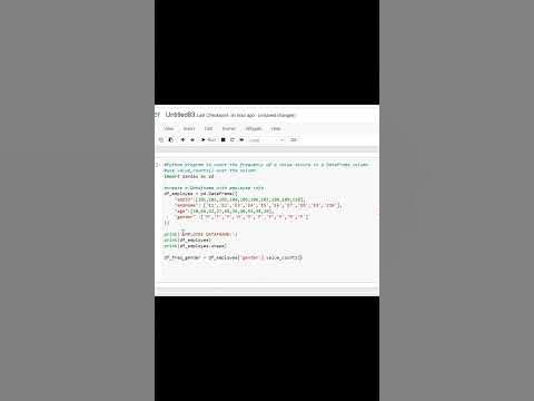 frequency of a value in a Pandas DataFrame column #python #coding# ...