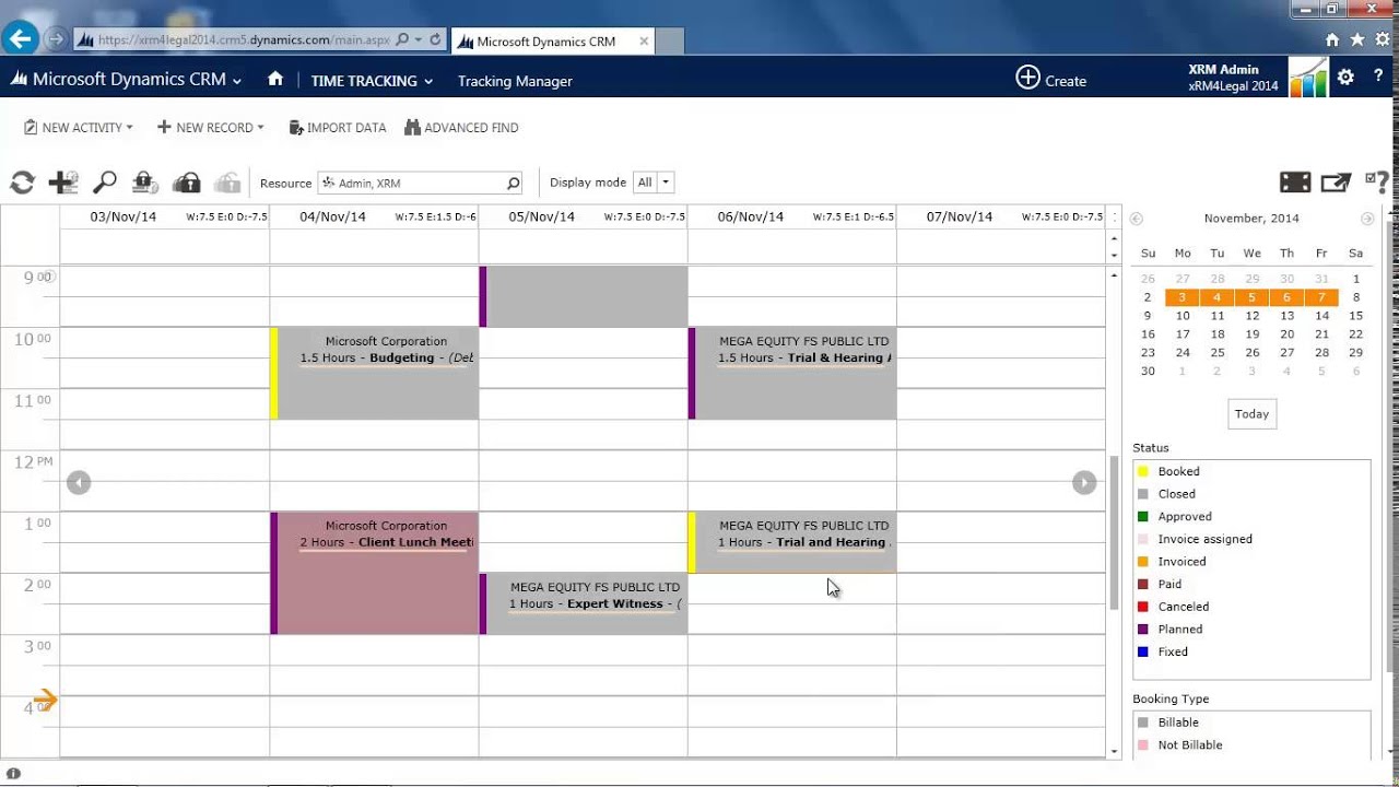 xRM4Legal 2014 Time, Billing & Docketing Part 4 Time Manager - YouTube