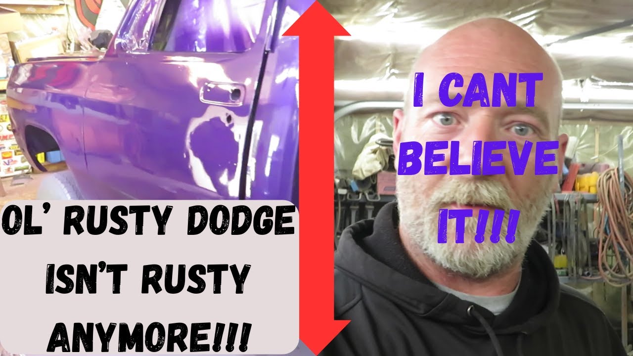 Old Rusty Dodge Gets Paint!!! Not Rusty Anymore!!! - YouTube