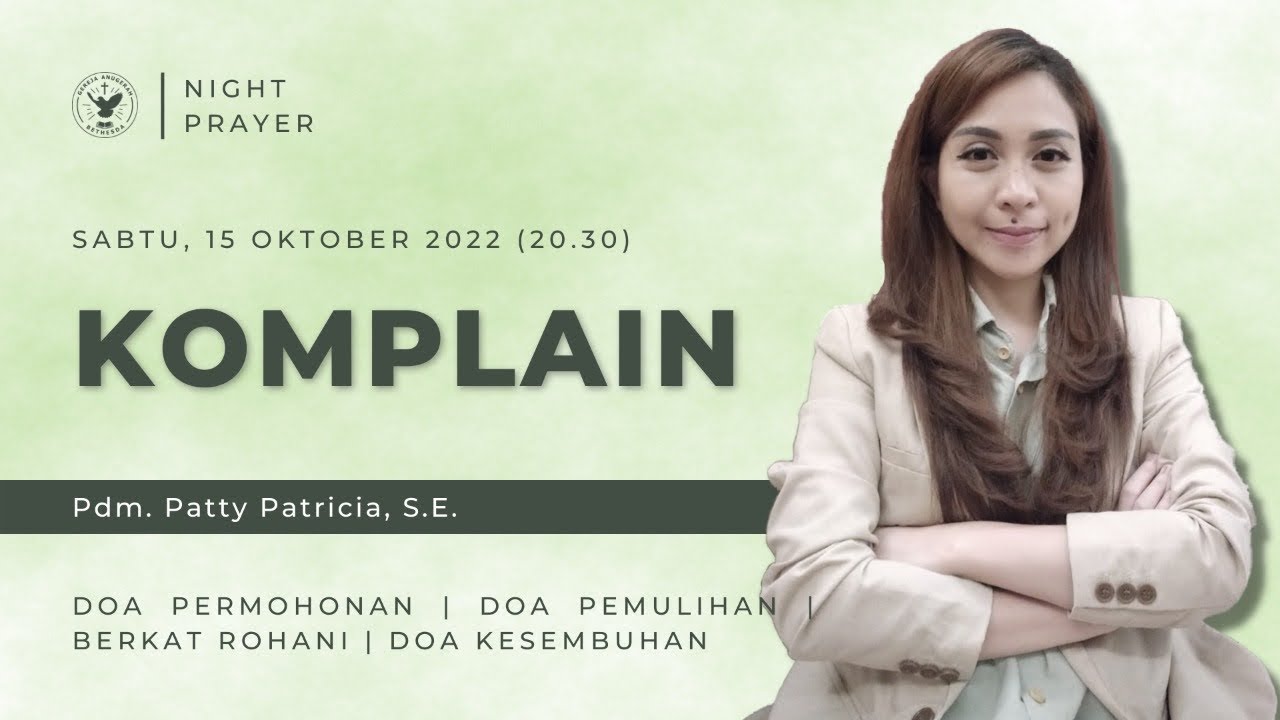 Doa Malam | Jemaat Online Gereja BEST | Pdm. Patty Patricia | Komplain ...