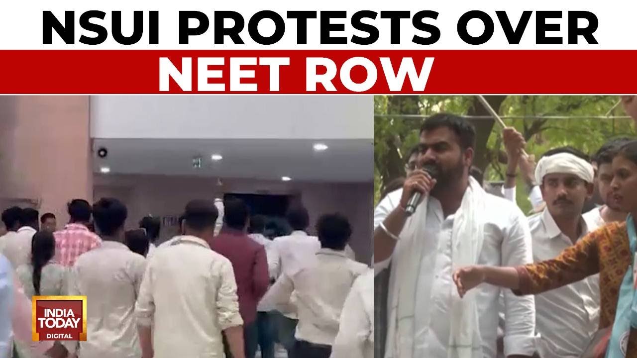 NSUI Hits The Streets In Delhi Over NEET Row, Demands Re NEET | India ...