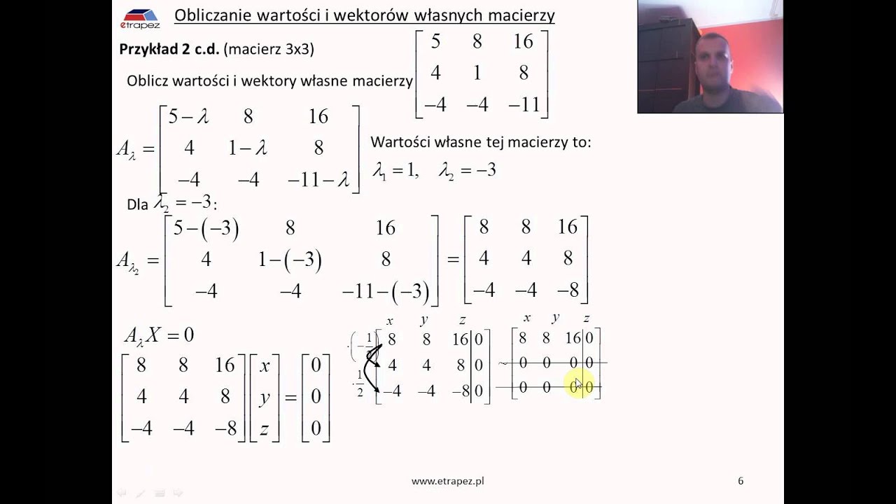 Wartości i wektory własne macierzy - YouTube