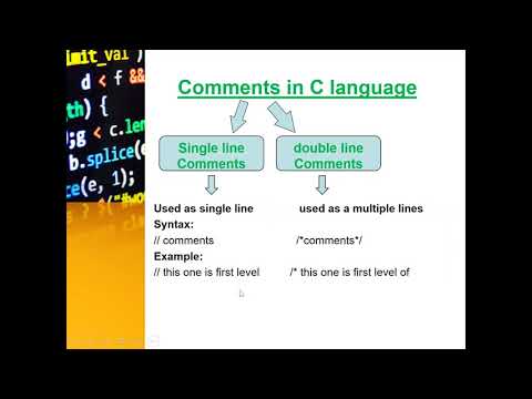 Comments in C programming - YouTube