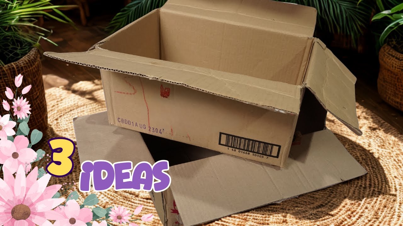 3 Ways to Reuse Cardboard Boxes! - YouTube