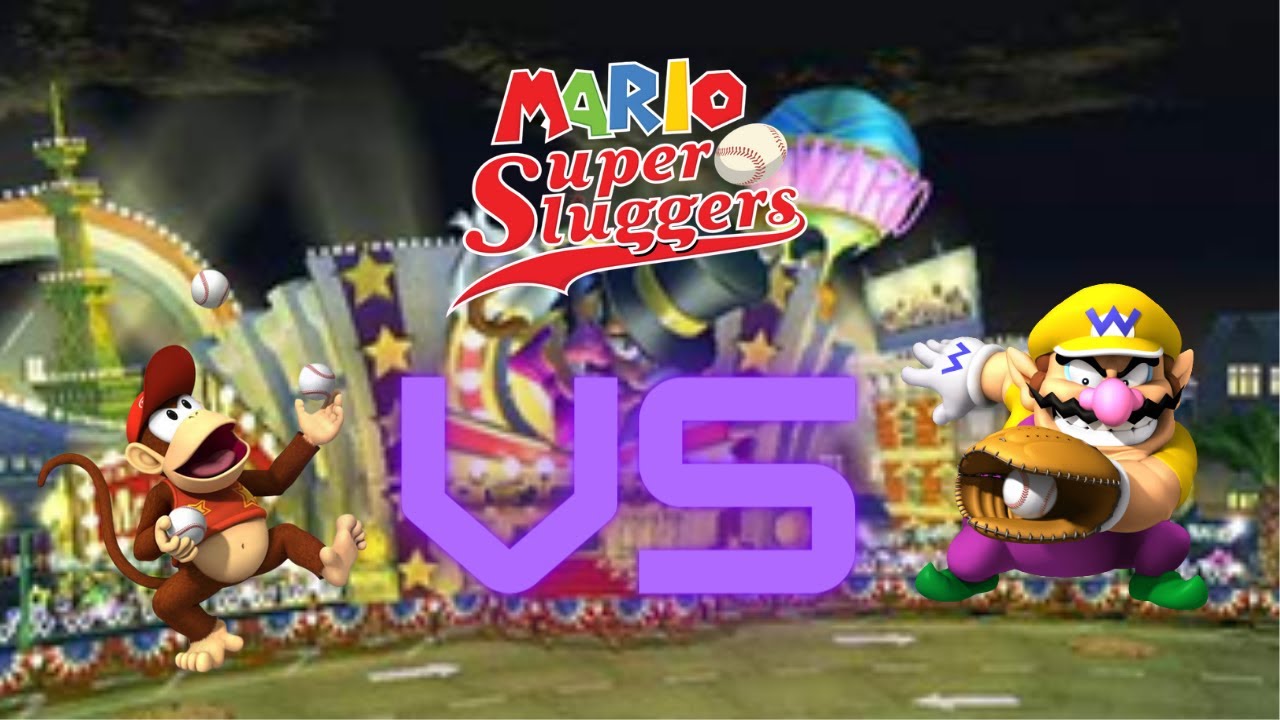 Mario Super Sluggers Captain War- Diddy VS Wario - YouTube