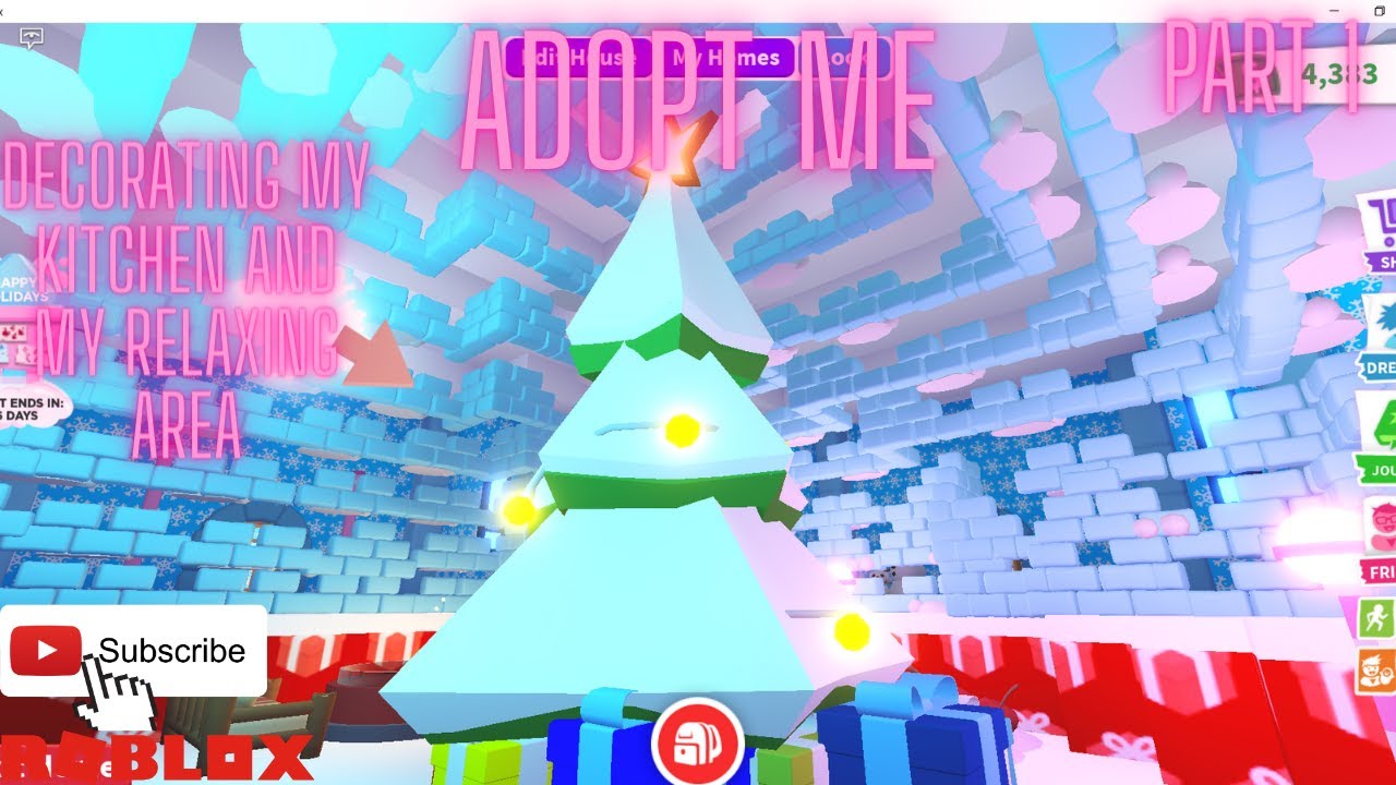 Decorating my Igloo home on adopt me (part 1) - YouTube