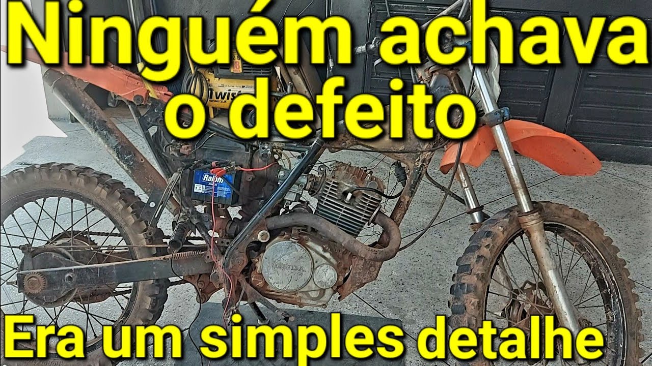 O dono disse que ninguém conseguia achar o defeito da moto Dica ...