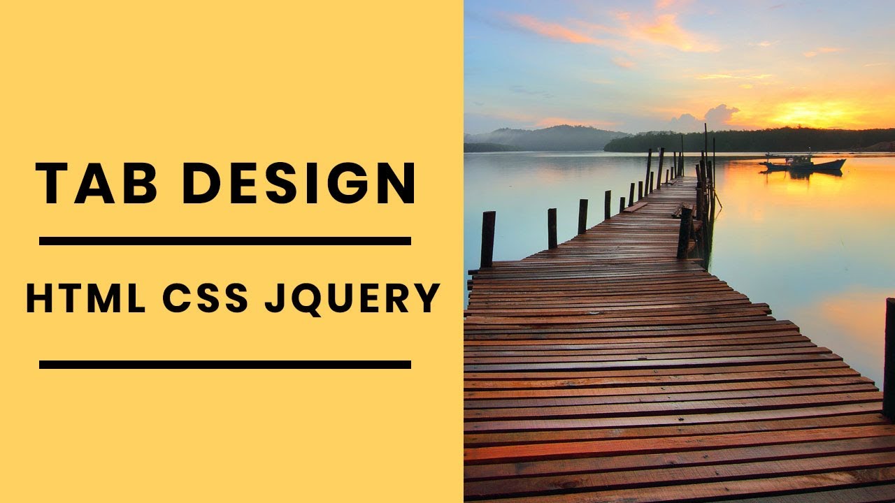 Mouseover Tab Design with html css and jquery | Web Design Tutorial - YouTube