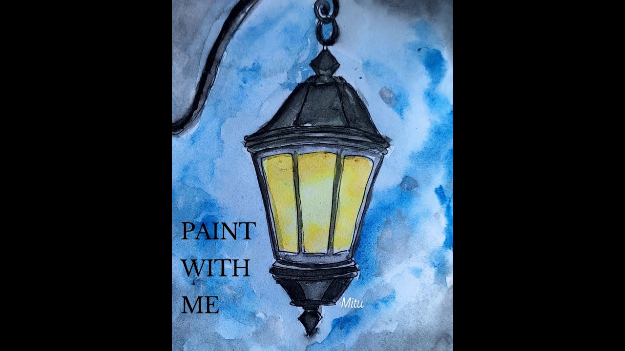 How to draw and paint a Lamppost Tutorial | Easy Lamp post drawing step ...