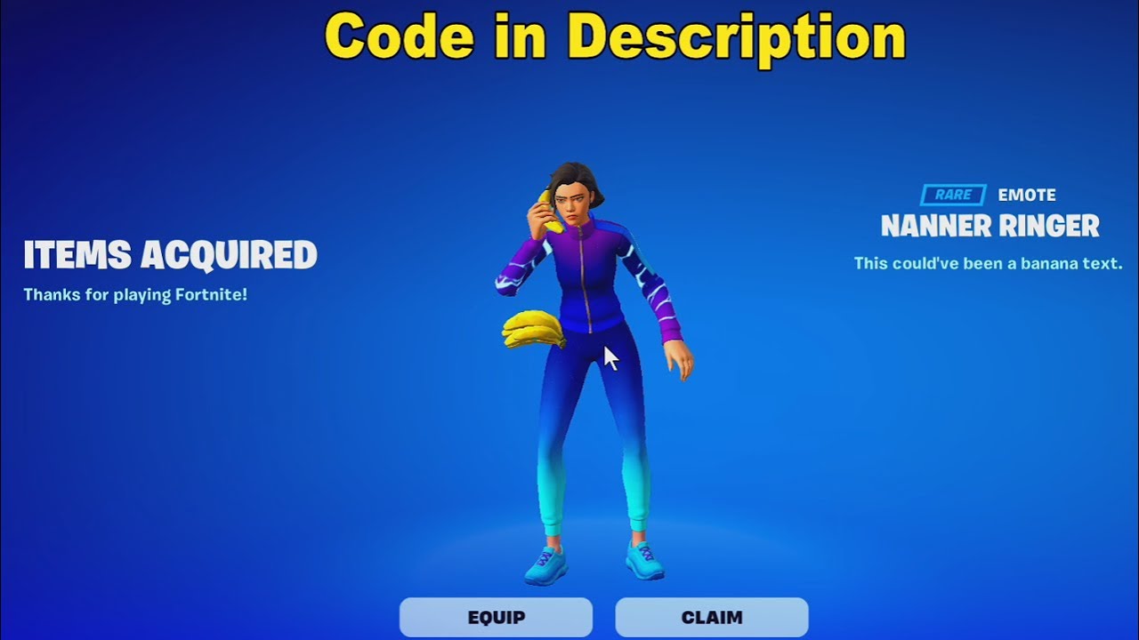 Free Emote NANNER RINGER in Fortnite - YouTube