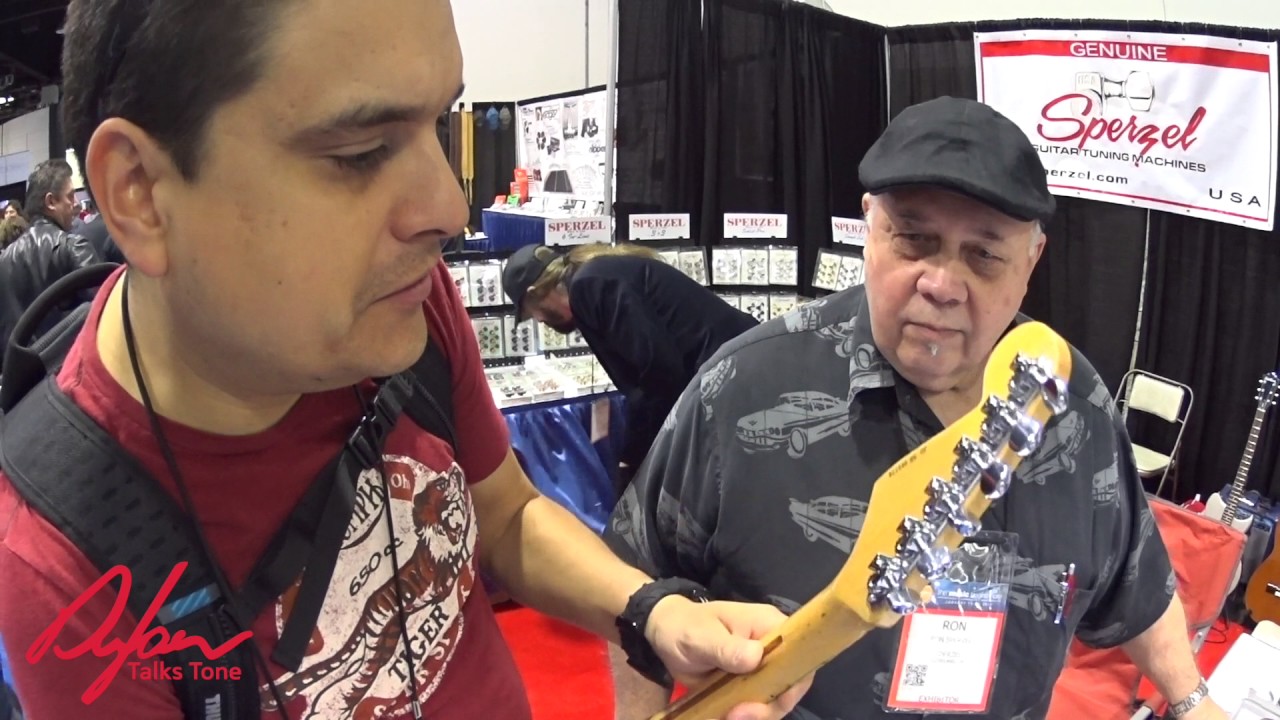 Ron Sperzel Showing us the new Vintage locking Tuner NAMM 2017 Dylan ...