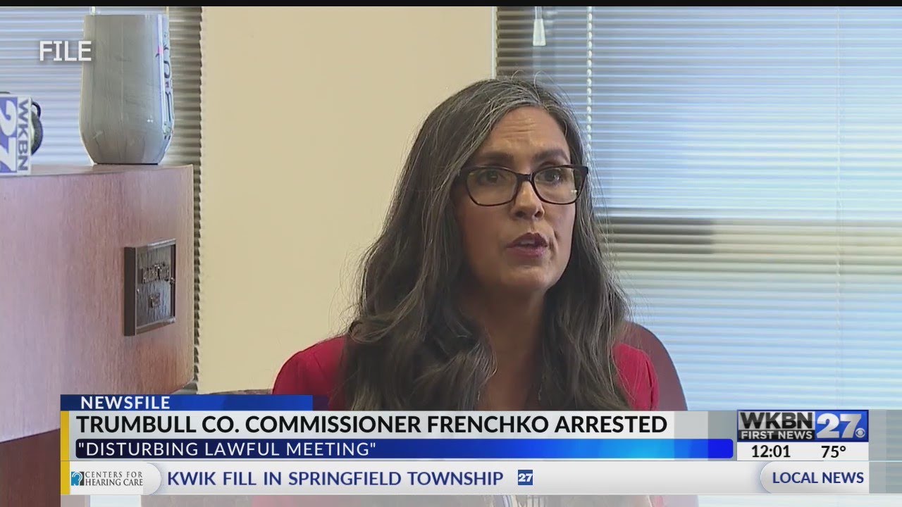 Commissioner Niki Frenchko arrested at meeting - YouTube