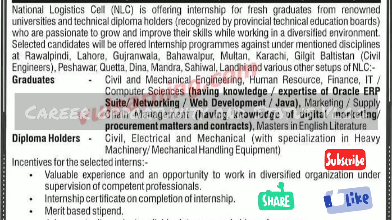 NLC Internship 2020 for Fresh Graduates & Diploma Holders - YouTube