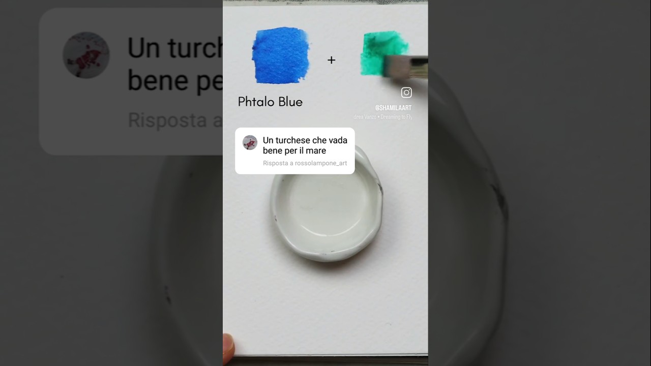 How to mix turquoise in watercolor - YouTube