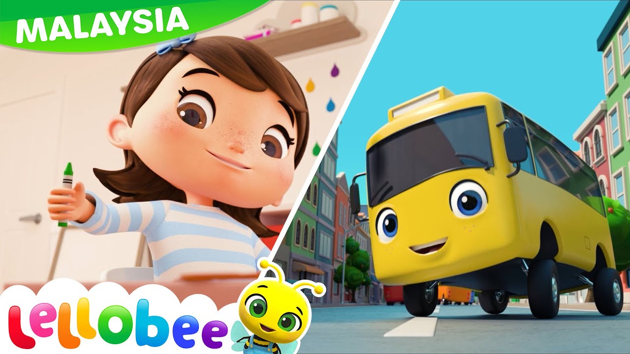 Sepuluh Bas Kecil | Kartun dan Lagu Kanak-Kanak Baharu Lellobee | Lagu ...