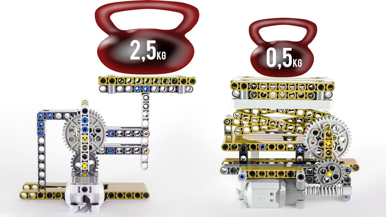 7 Weight Lifting Lego Mechanisms +Test - YouTube