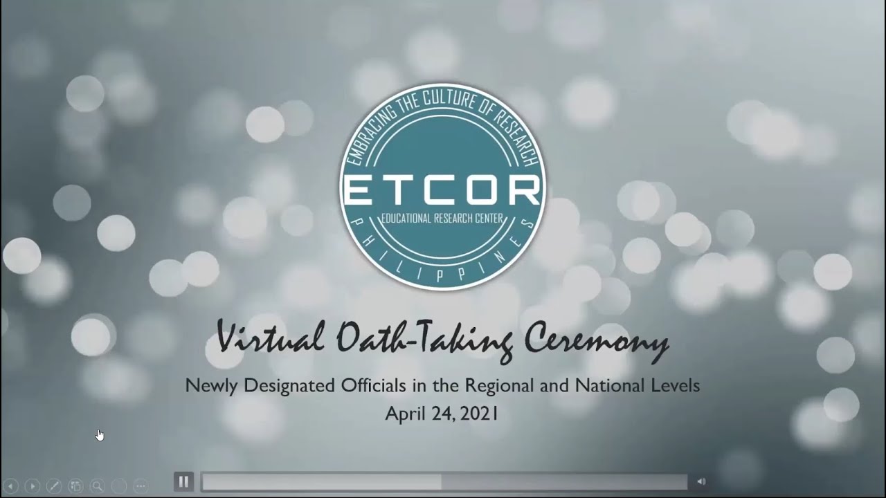 Oath-taking of Newly Designated Regional & National Officials of ETCOR ...
