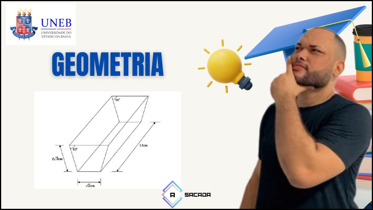 UNEB 2024 - Na figura abaixo, está representado um prisma reto de base ...
