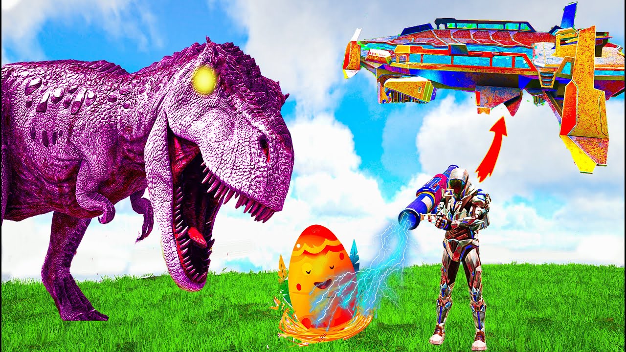 Dinosaur jurassic park VS Giganotosaurus - Ark Deathrun - YouTube