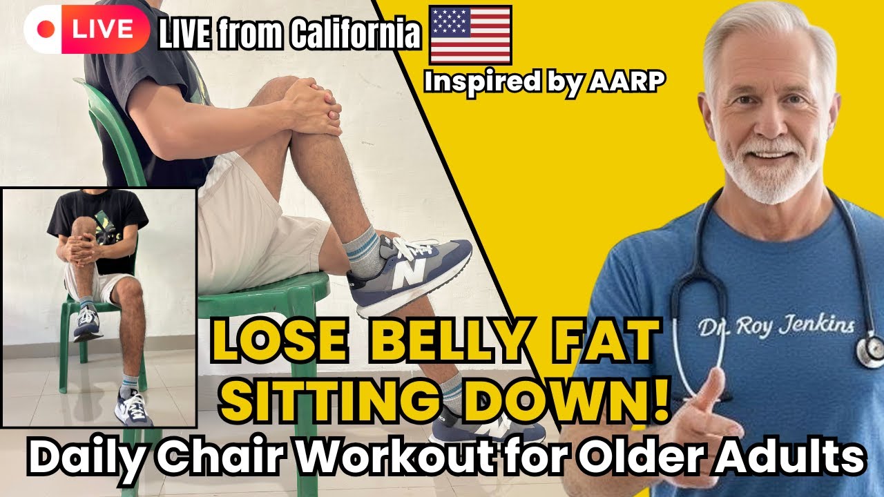 Lose Belly Fat Sitting Down – Daily Chair Workout for Seniors Over 65 ...