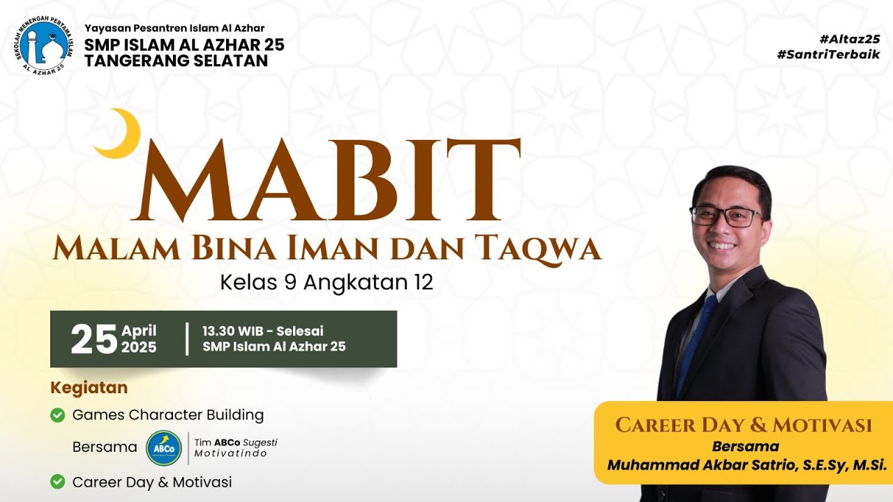 MABIT (Malam Bina Iman dan Taqwa) Kelas 9 - YouTube