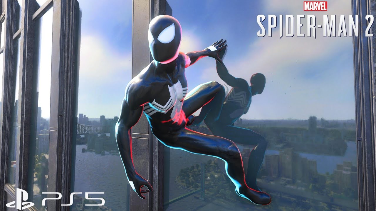 Marvel Spidermen 2 (PS5) Peter Classic Black Suit Free Roam Gameplay ...