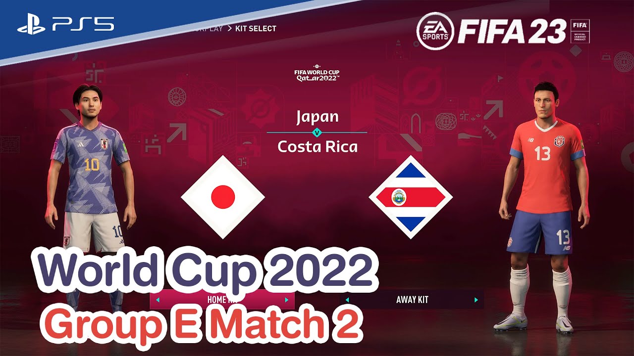 Japan vs Costa Rica | FIFA 23 Gameplay | FIFA World Cup 2022 | PS5 ...