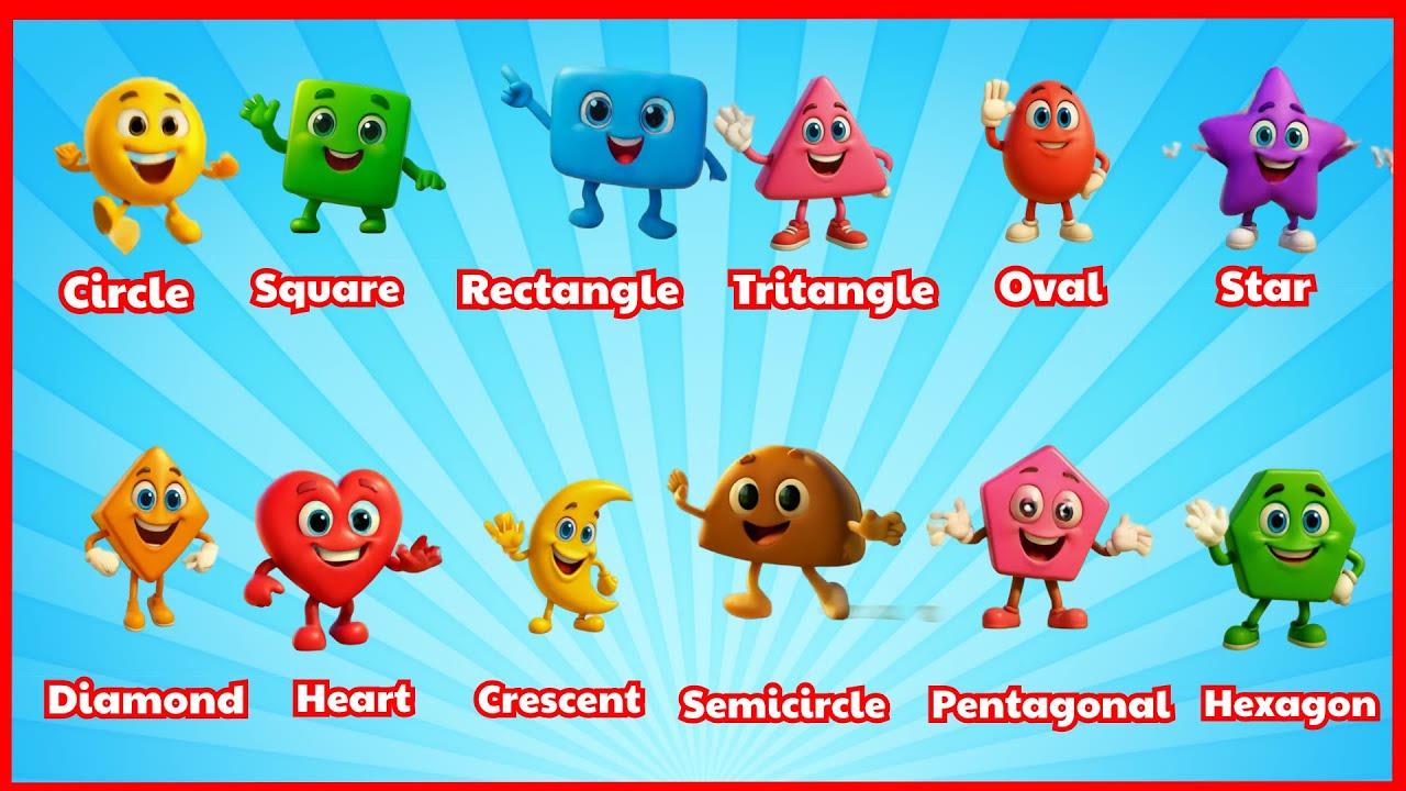 🔵 Shapes Learning Video for Babies & Kids | Name of Shape | Circle ...