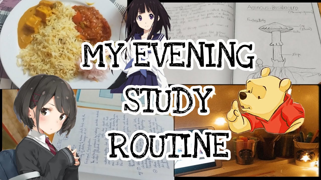 My evening study routine📚+1 and +2 study plan ️|Study with music| # ...