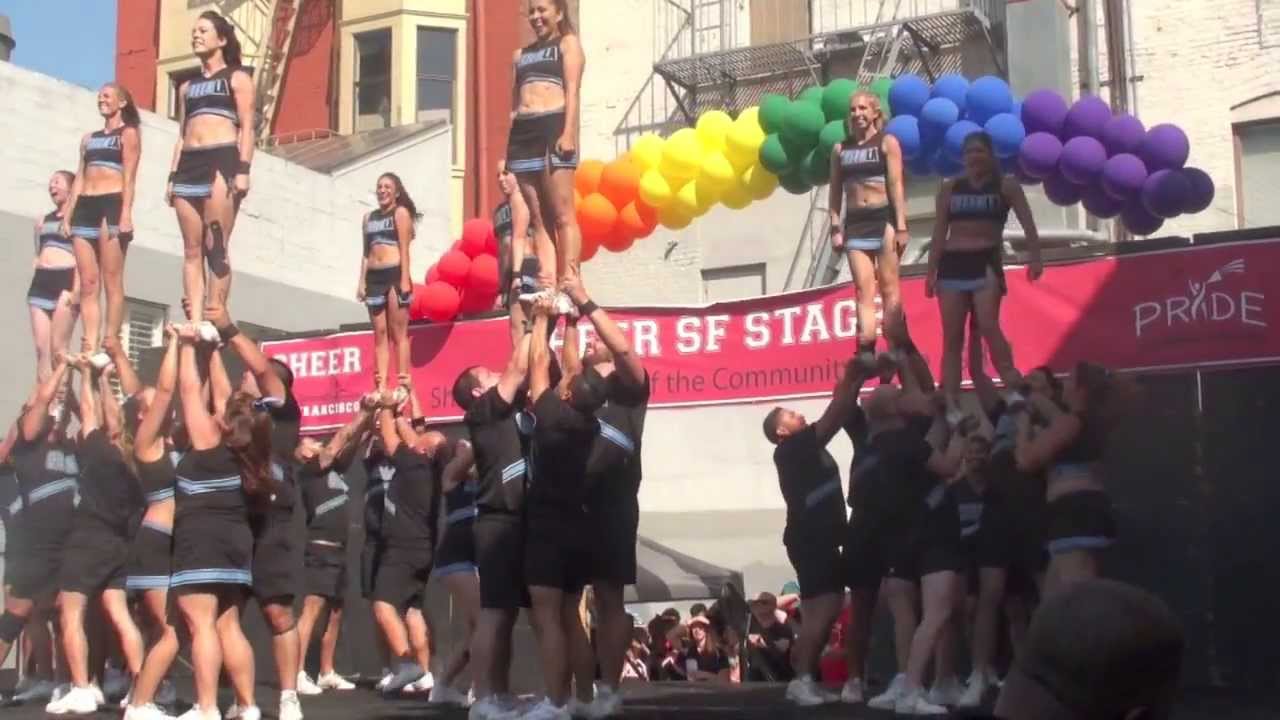 CHEER LA at SF Pride 2013 Cheer SF Stage (Stunt Routine) - YouTube