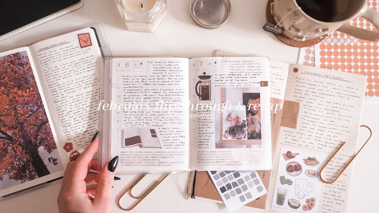 february 2024 journaling recap/flip-through | hobonichi, traveler's ...