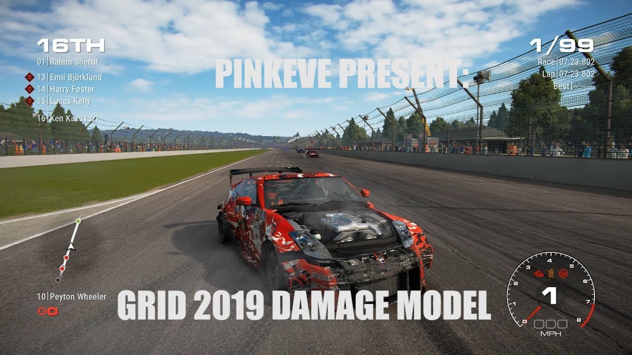 GRID 2019 Damage Model Test - YouTube