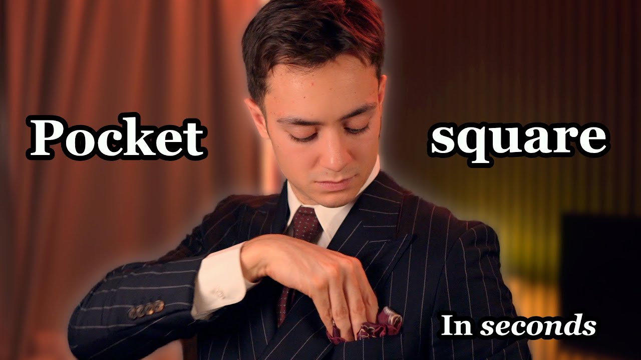 "fold" your pocket square (in 20 seconds) - YouTube