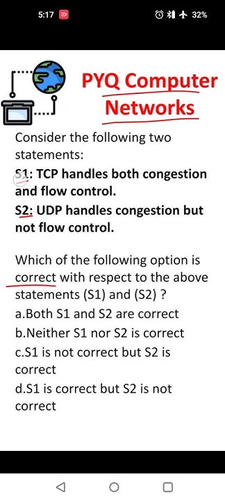 Computer networks PYQ- TCP UDP UGC NET CS/ TNSET/ PG TRB Computer science #PGTRB #TRBCS #pgtrbcs ...