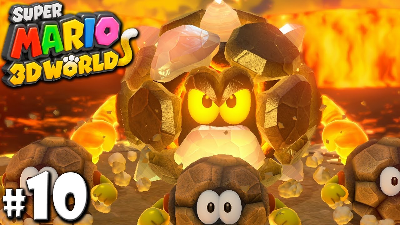 Super Mario 3D World: 2P Co-Op! - Leaping Lava PART 10 (Nintendo Wii U ...