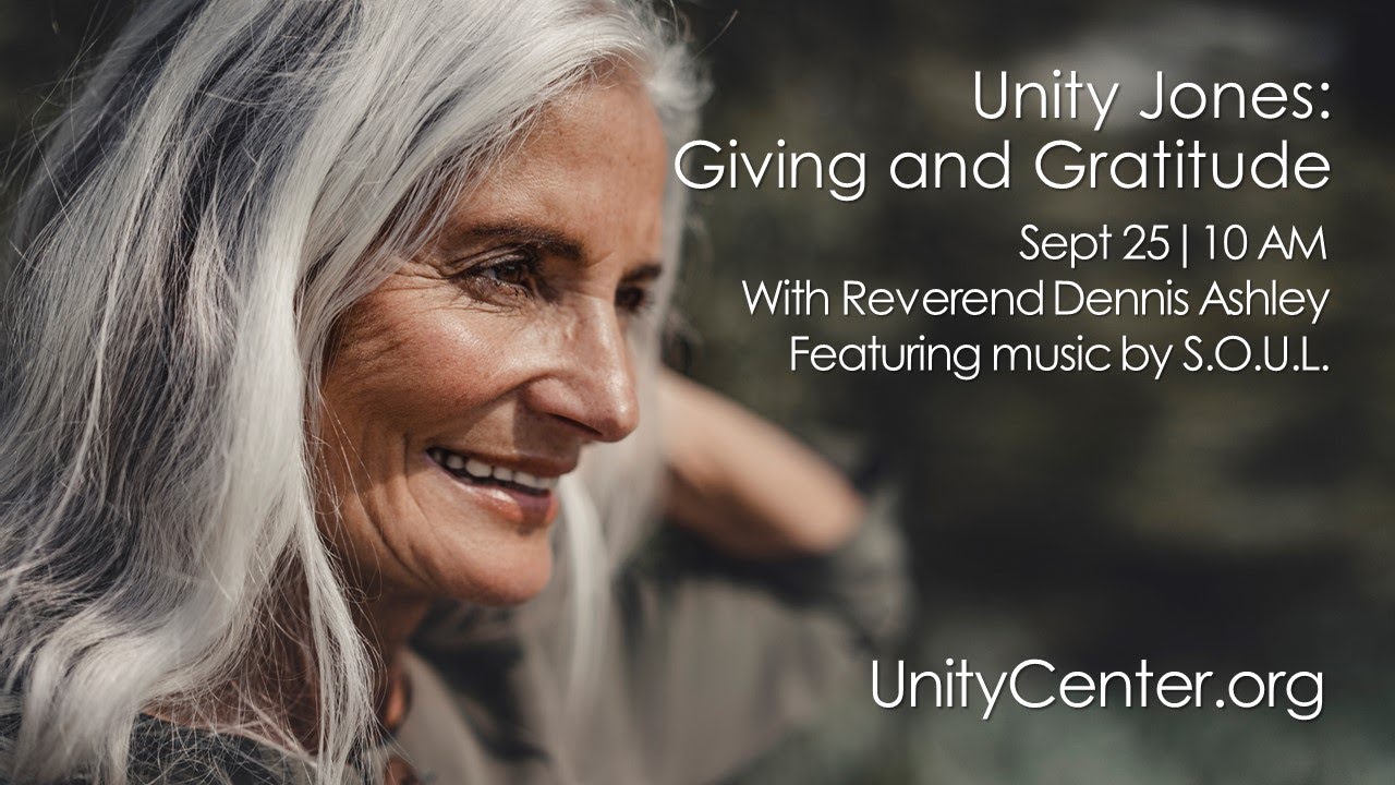 Unity Jones: Giving and Gratitude - YouTube
