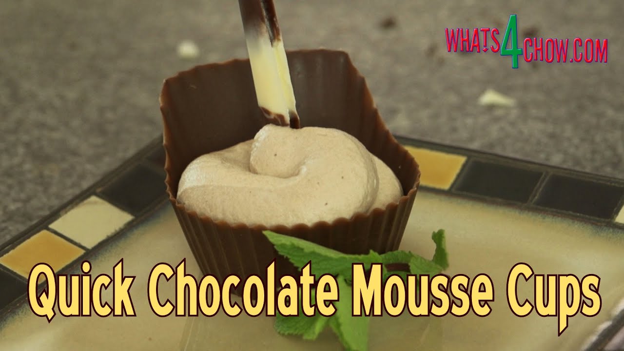 Quick Chocolate Mousse Cups - Easter Special 2016 - YouTube