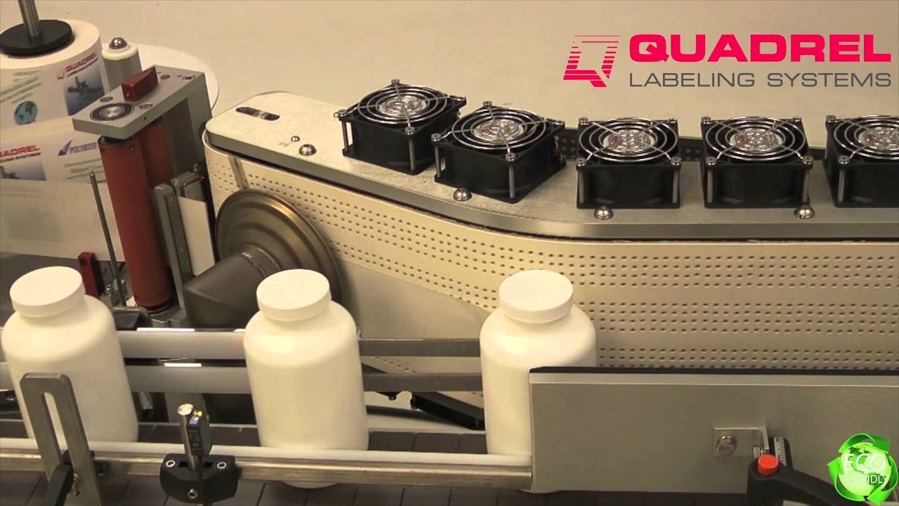 Linerless Labeling System on Round Containers - YouTube