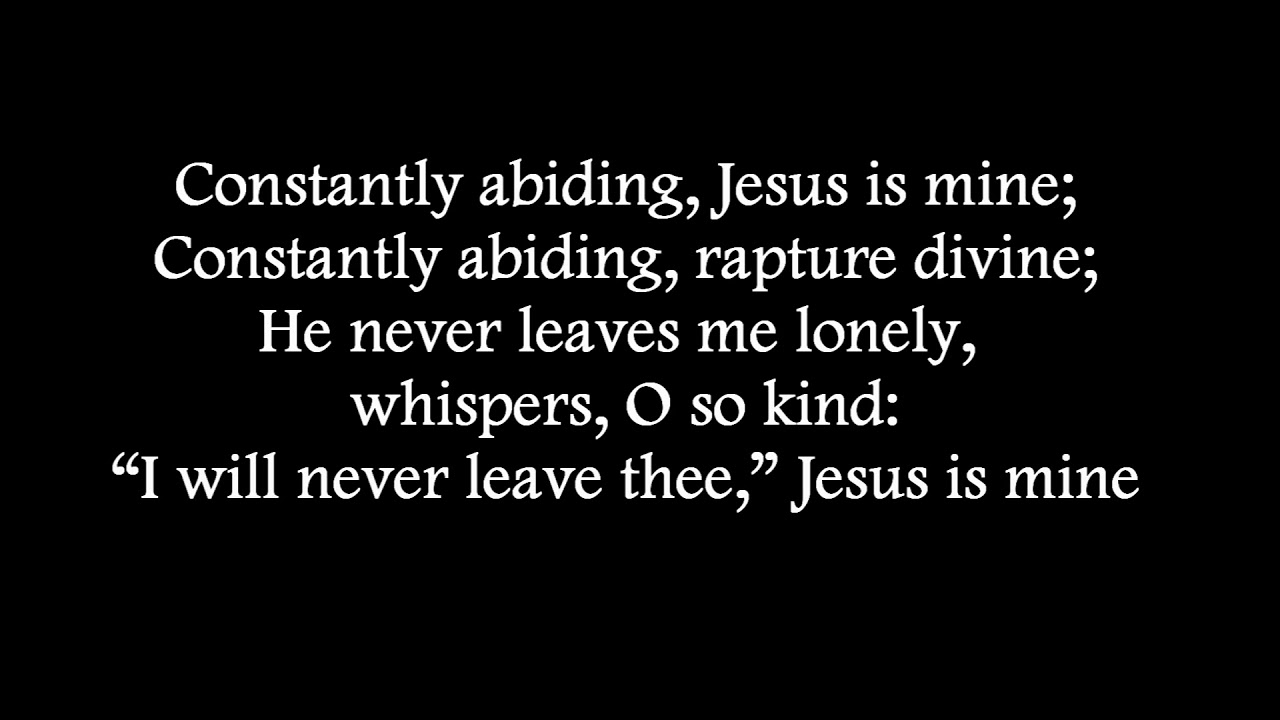 Constantly Abiding - YouTube