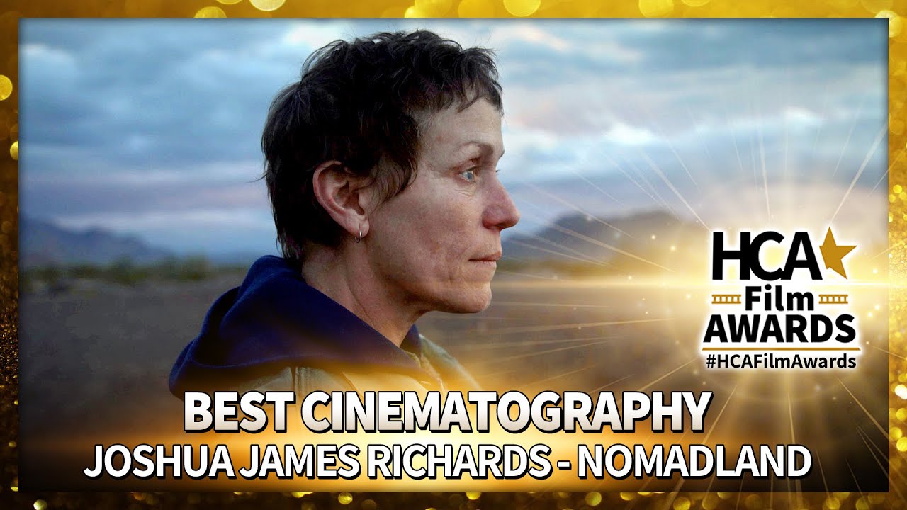 Joshua James Richards wins Best Cinematography for Nomadland at the 4th Annual HCA Film Awards ...